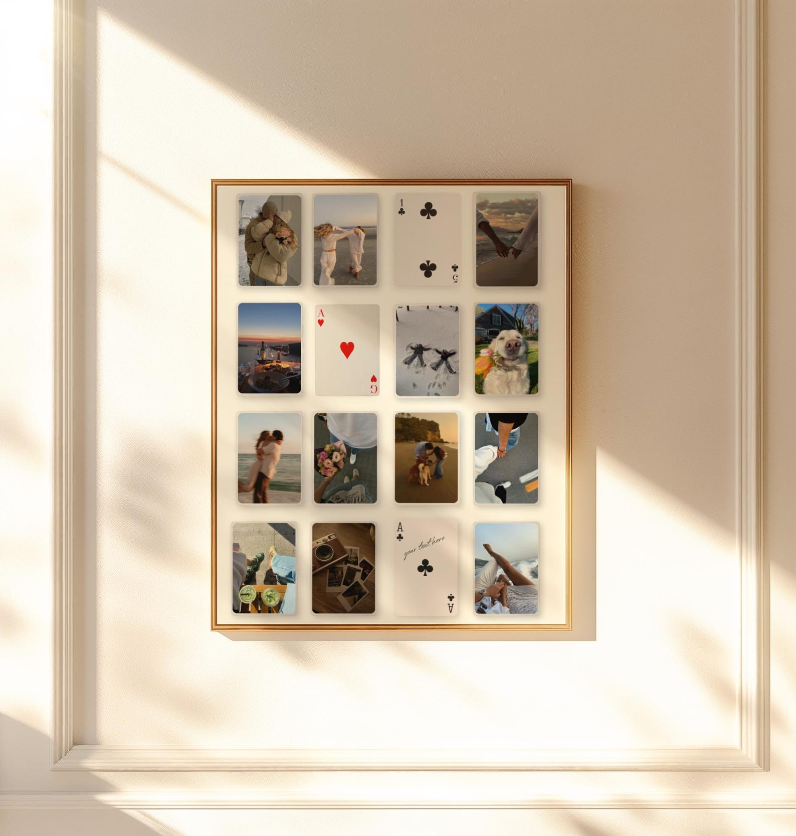 Personalized Playing Card Photo Collage Template (digital Download) - Etsy