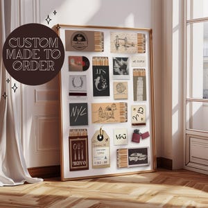 Custom Matchbook Poster Art, Personalized Matchbox Art, Matchbook ...