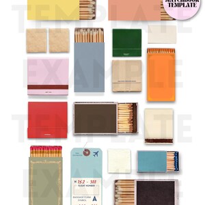 Matchbook Poster Art Template | Digital Download | THE ORIGINAL - Etsy