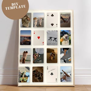 Personalized Playing Card Photo Collage Template (digital Download) - Etsy