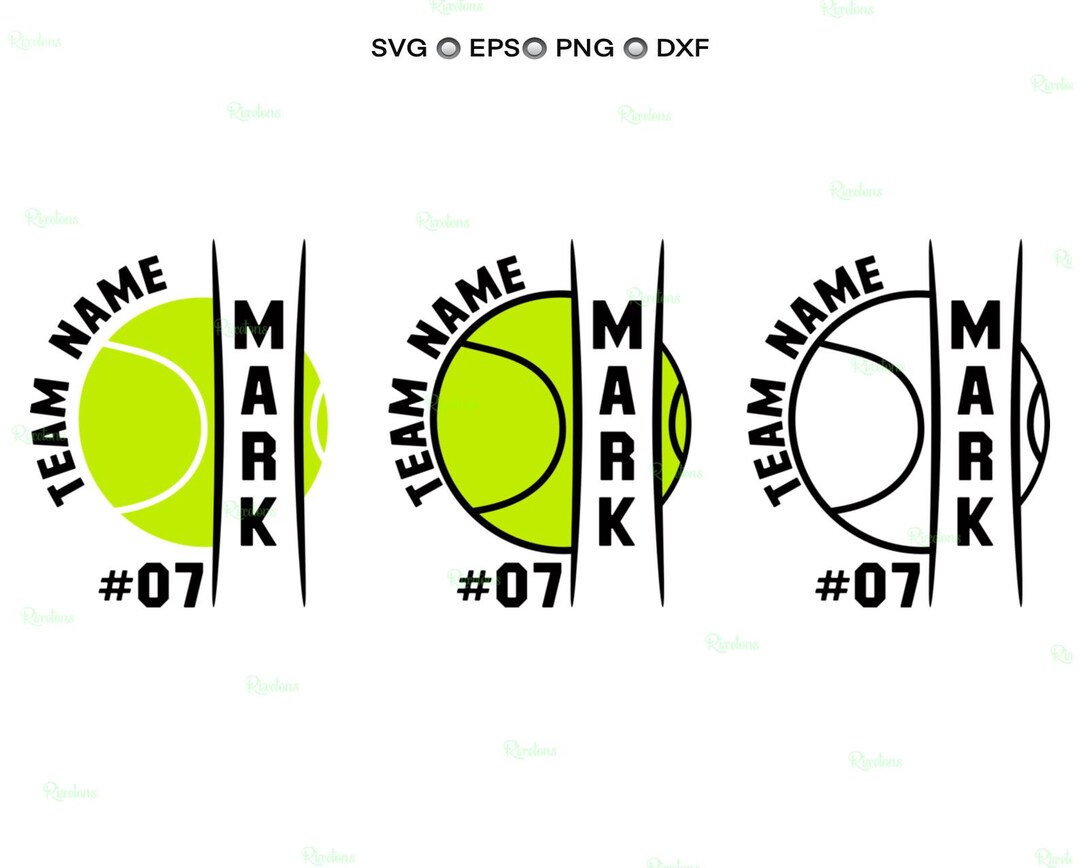 Tennis Monogram SVG: Custom Team Player Graphics (digital Files) - Etsy