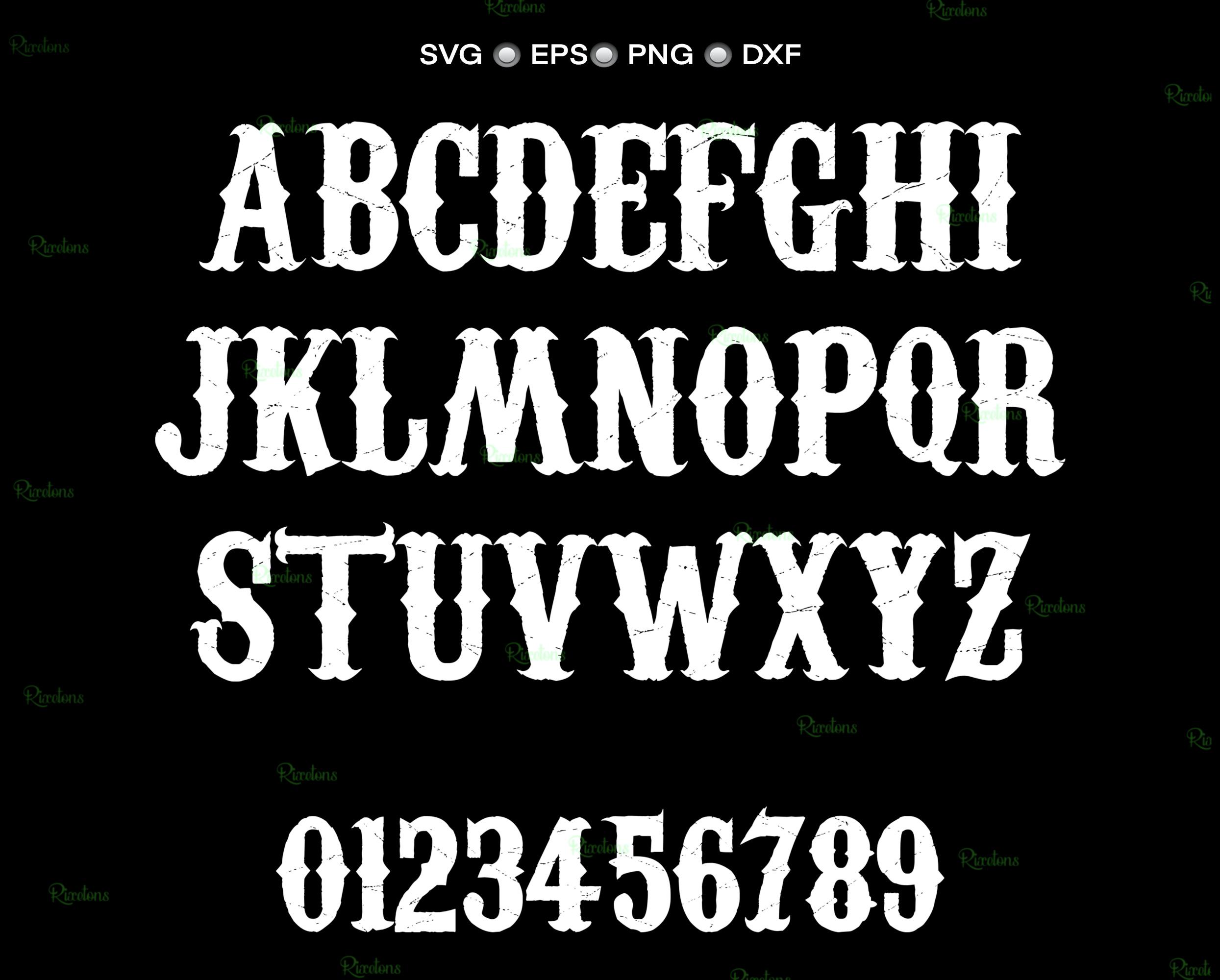 Carnival Circus Font SVG, Vintage Alphabet Numbers PNG Cricut, T-shirts ...