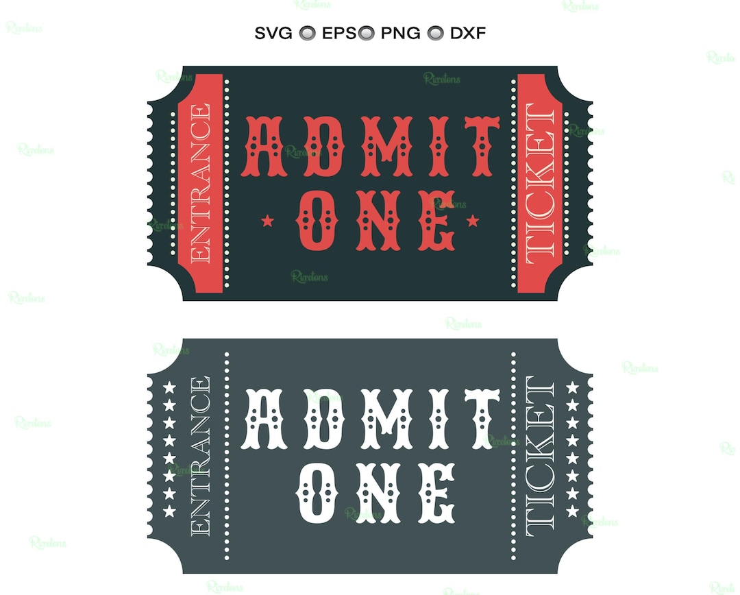 Ticket Svg, Admit One Svg, Svg, Retro Vintage Ticket Svg, Event Ticket Svg, Carnival Ticket Svg ...
