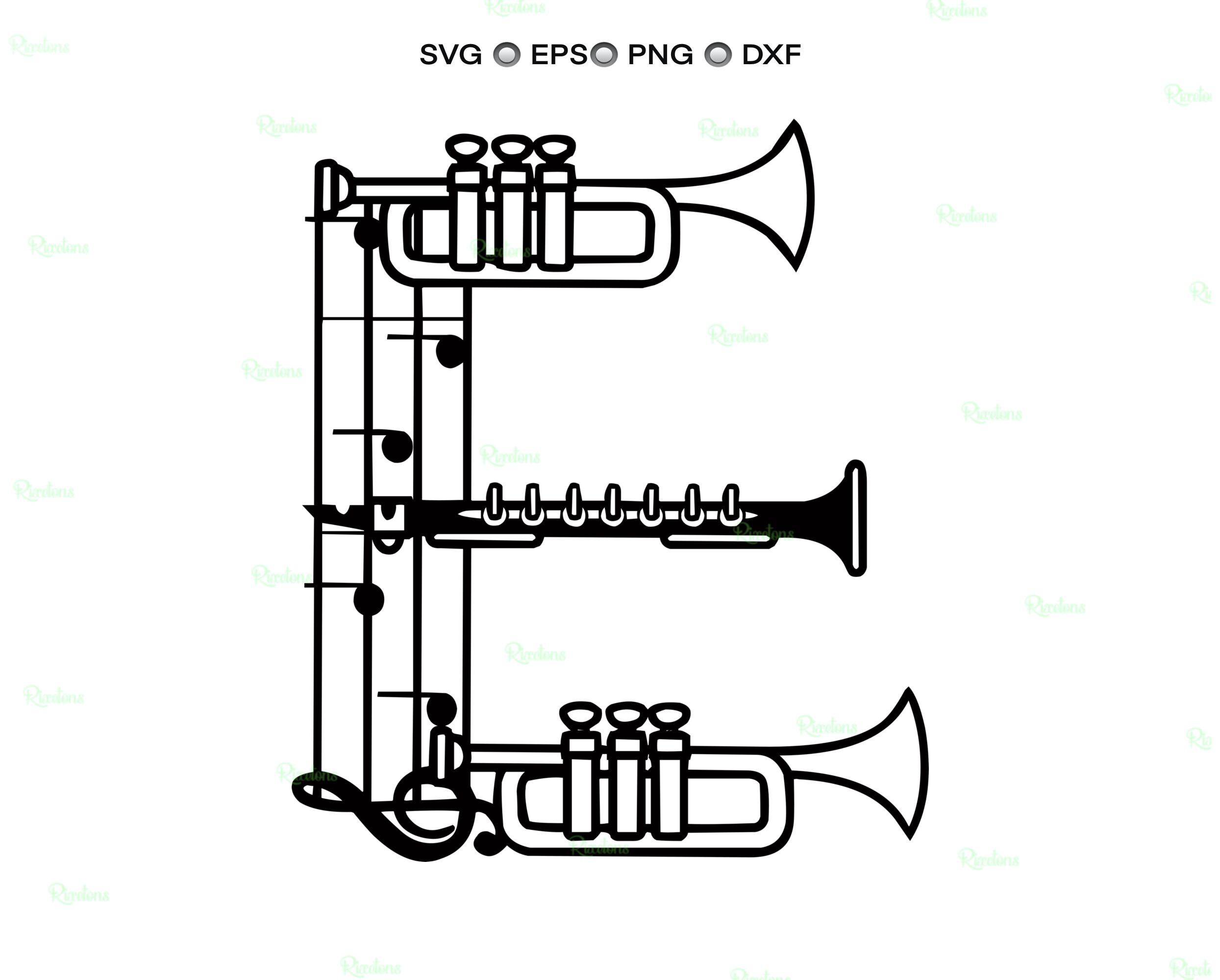 Music Font Svg, Musical Font Alphabet Letters, Notation Instrument ...
