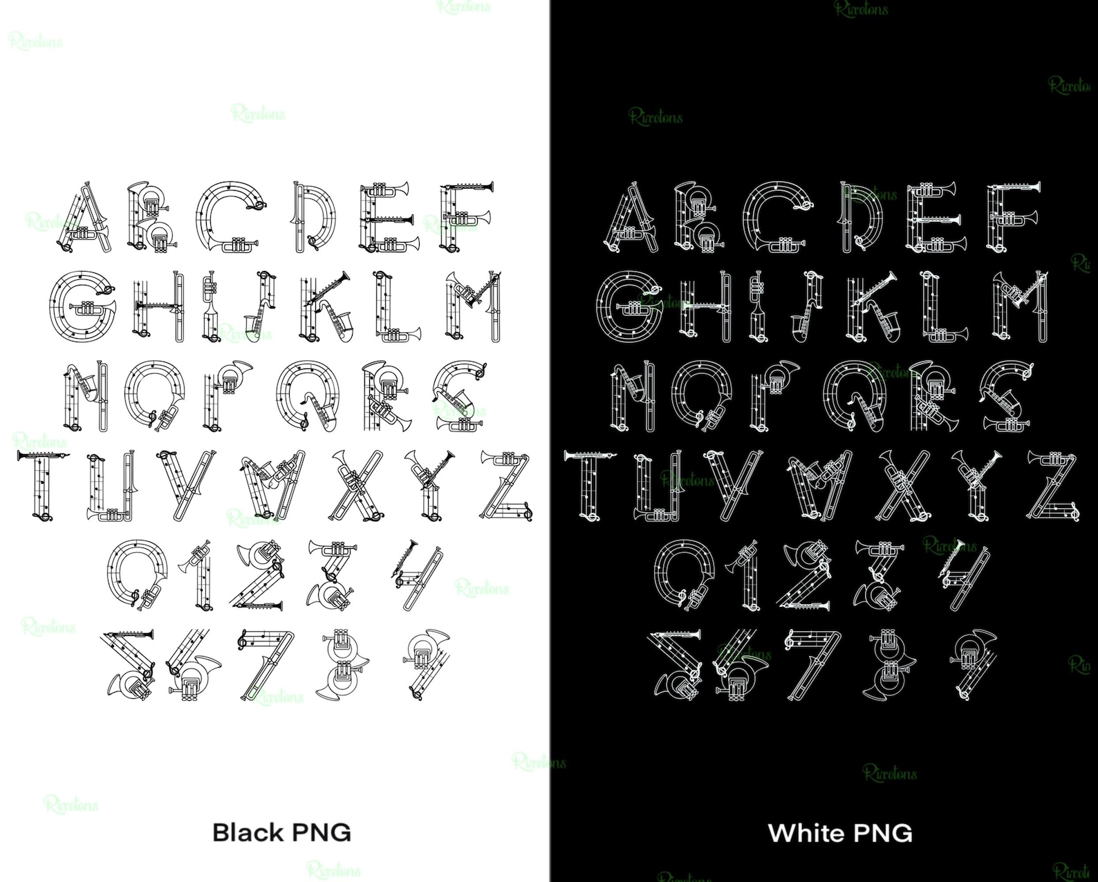 Music Font, Musical Svg, Music Alphabet, Musical Instrument Svg, Music ...