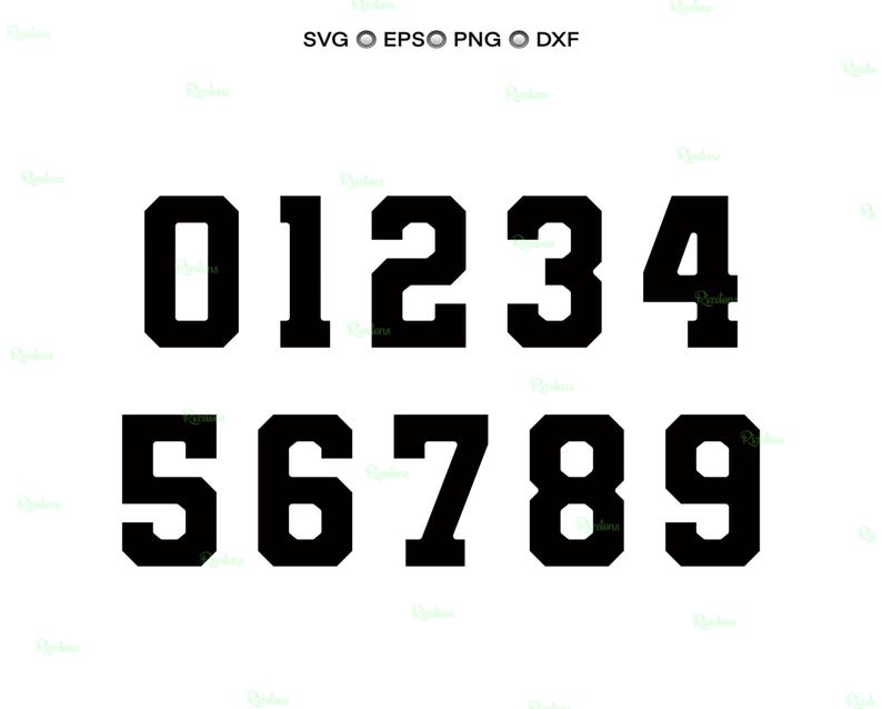 Sport Jersey Numbers SVG: Baseball, Soccer, Basketball (digital Files ...