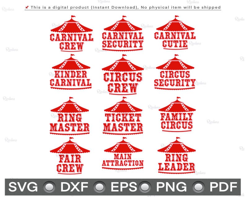 Bundle Carnival Circus, Carnival, Circus, Crew, Birthday, Party, Fair ...