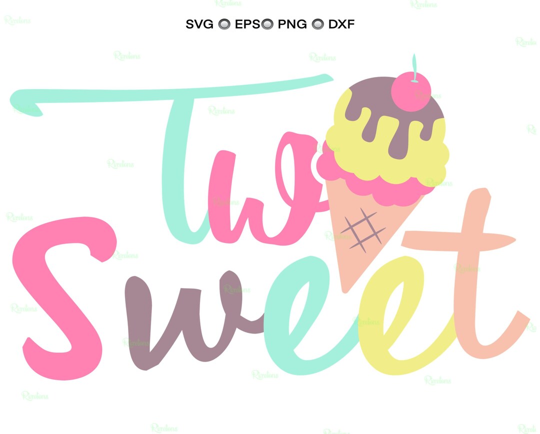 2nd Birthday Svg, Two Sweet Svg, Svg for Cricut, Pastel Birthday Svg ...