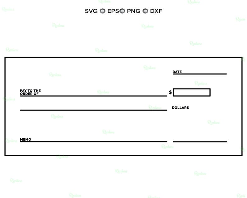 Check Svg, Money Svg, Custom Check Svg, Check Template Svg, Blank Check ...