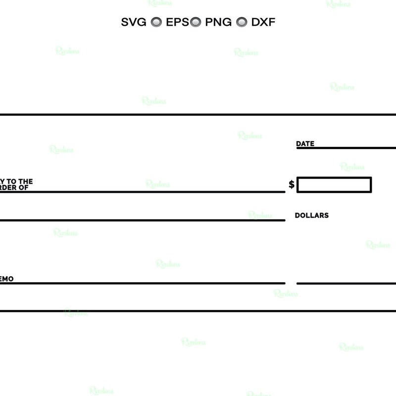Blank Check Svg - Etsy