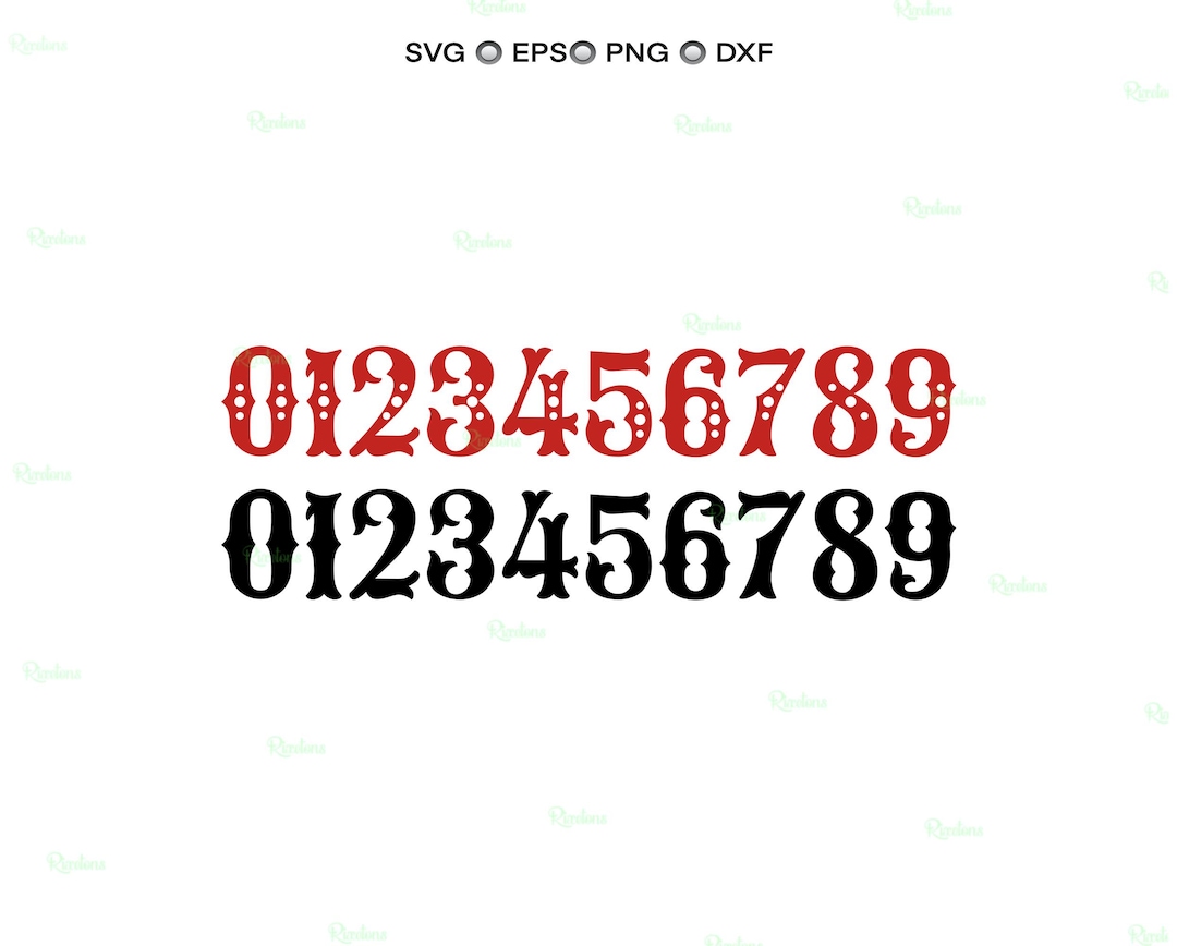 Carnival Circus Numbers Svg, Layered Fishtail Number Cut File Cricut ...