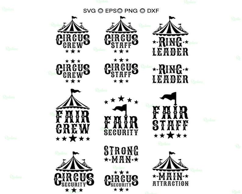 Circus Svg Bundle, Carnival Tent Clipart, Ringleader Ringmaster ...