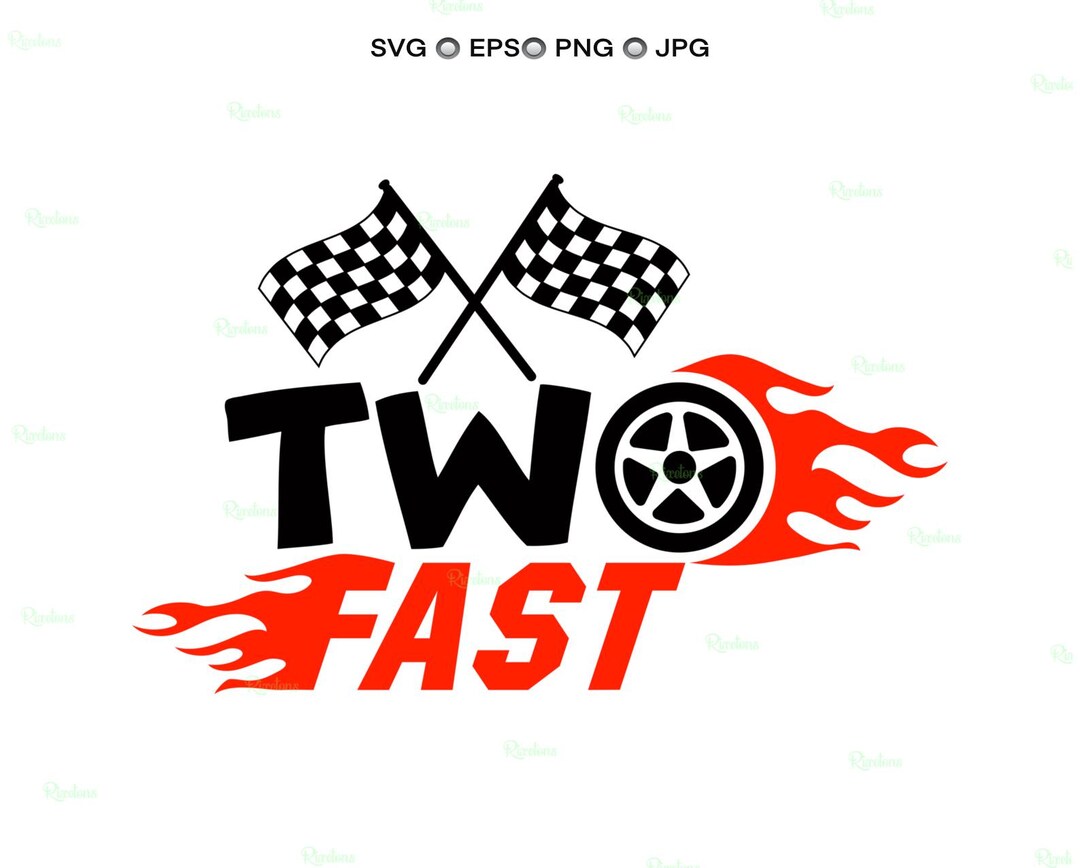 Two Fast Svg, Cake Topper Svg, Pit Crew Svg, 2nd Birthday Race Car ...