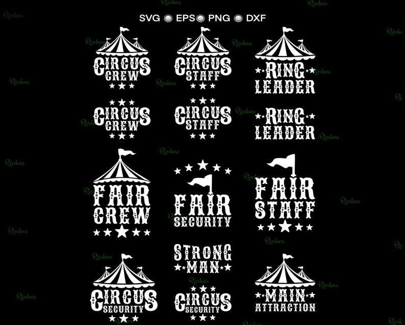Circus Svg Bundle, Carnival Tent Clipart, Ringleader Ringmaster ...