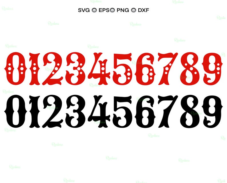 Carnival Circus Numbers Svg, Layered Fishtail Number Cut File Cricut ...