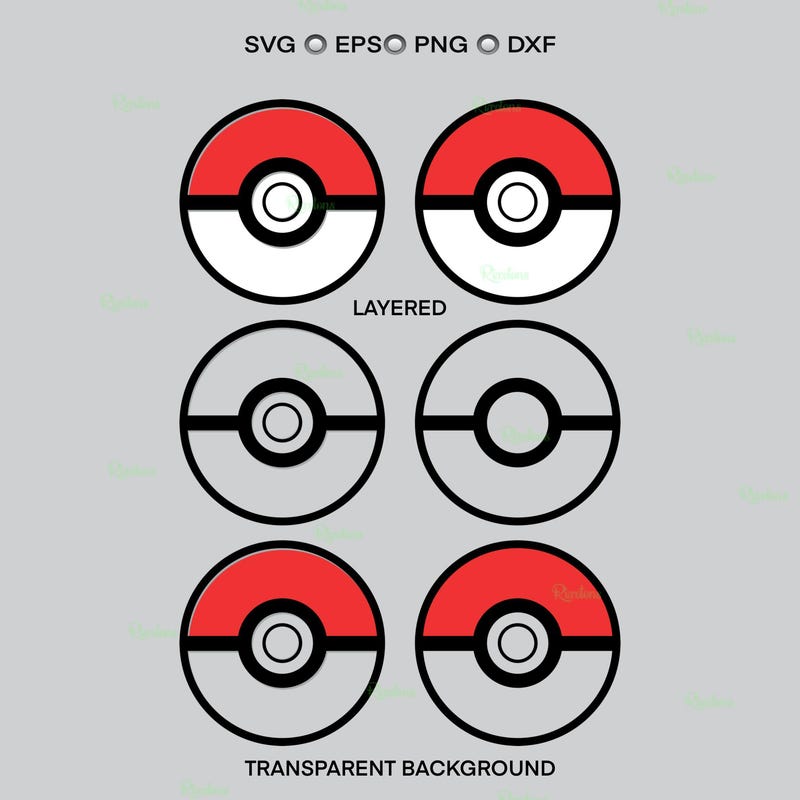 Pokeball Svg - Etsy