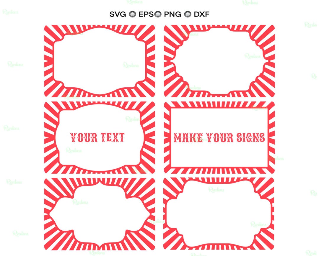 Carnival Party Signs Svg, Circus Birthday Svg, Circus Photo Booth Frame ...