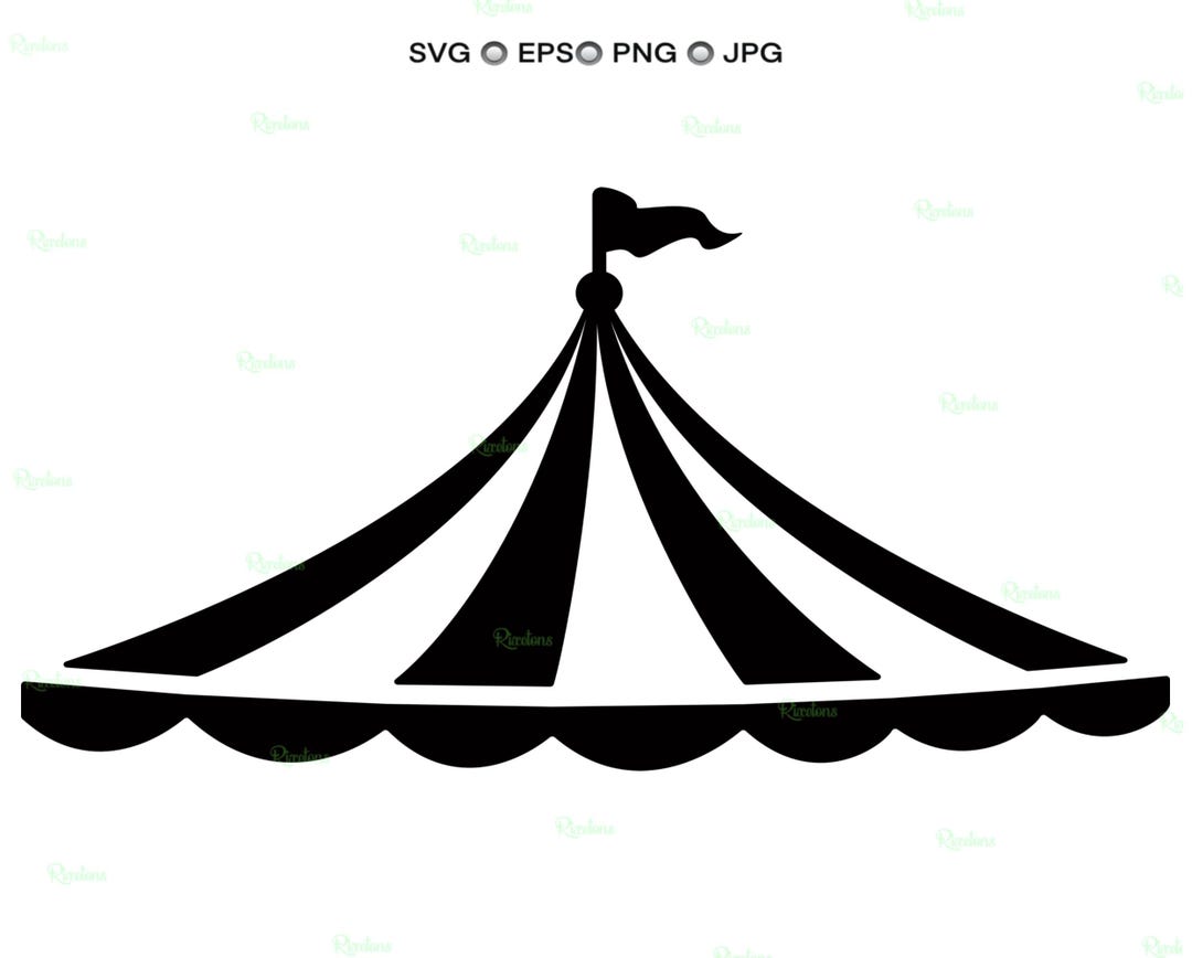 Circus Tent SVG, Carnival Clipart, Stickers, T-shirts, Party Decor ...