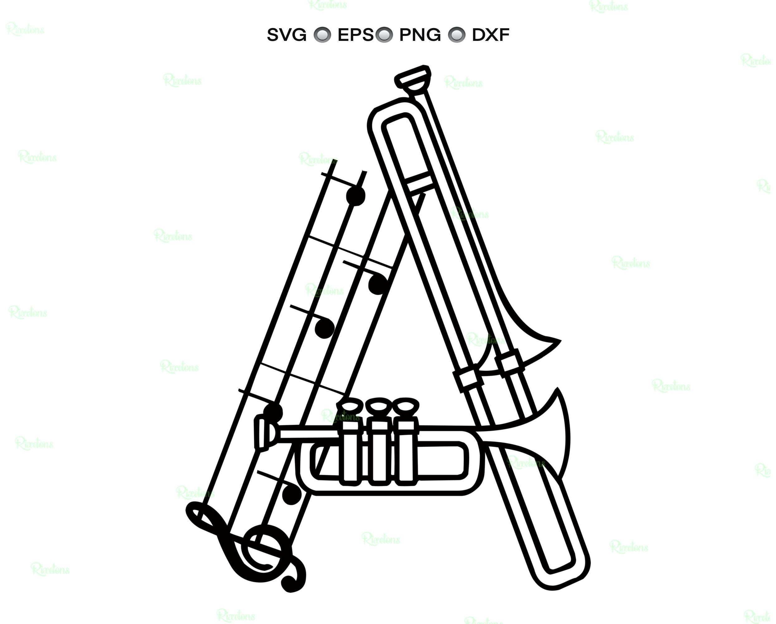 Music Font, Musical Svg, Music Alphabet, Musical Instrument Svg, Music ...