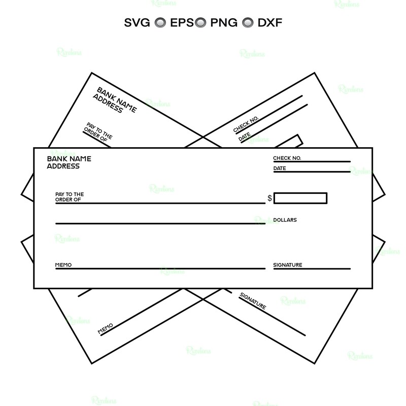 Blank Check Svg - Etsy