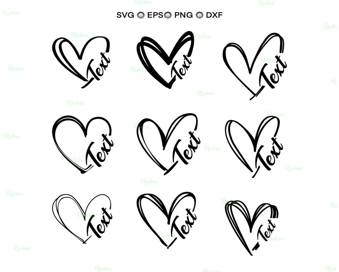 Doodle Heart Svg, Hand Drawn Heart Frame Svg, Scribble Heart Design Svg ...