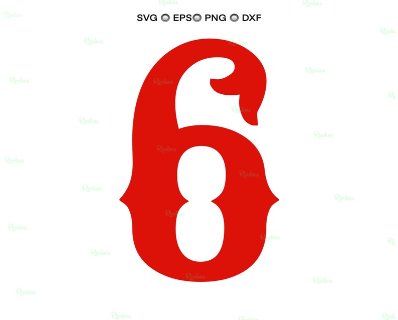 Carnival Circus Numbers SVG: Layered Fishtail Font (digital Files) - Etsy