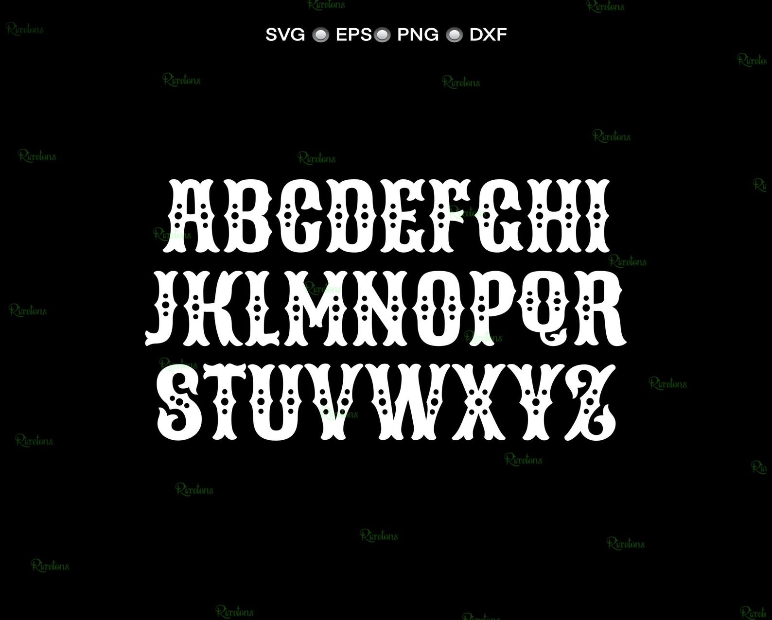 Carnival Letters, Circus Letters, Fishtail Font, Western Alphabet ...