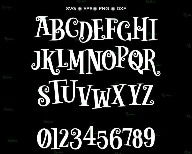 Swirly Script Font SVG, Elegant Alphabet Numbers PNG for Cricut, T ...