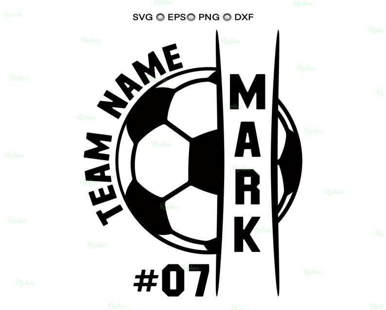 Soccer Football Split Monogram Svg, Personalized Team Design, Cricut ...