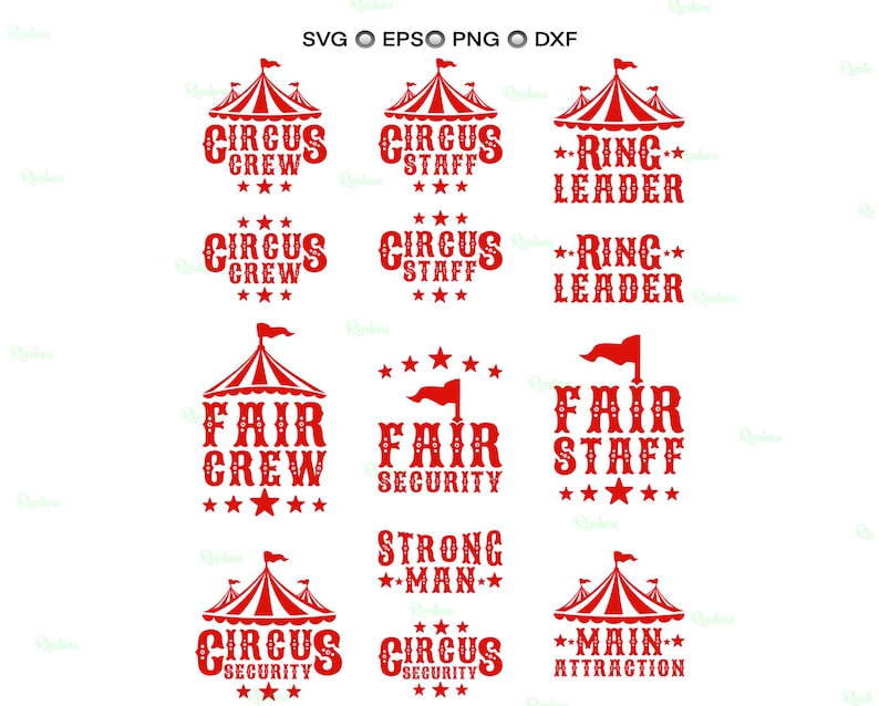 Circus Svg Bundle, Carnival Tent Clipart, Ringleader Ringmaster ...
