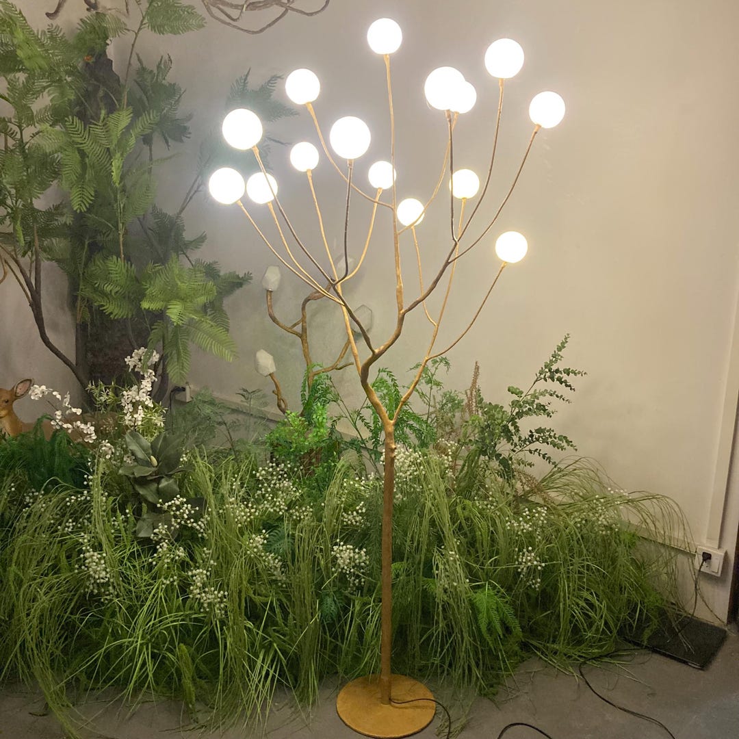 Modern Tree Branch Floor Lamp, 1.8m Sculptural LED Light, Adjustable ...