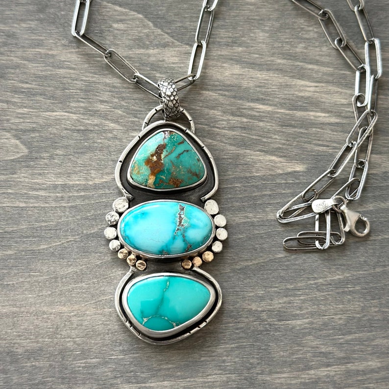 Color Totem Turquoise Pendant Royston Blue Moon Fox Turquoise in ...