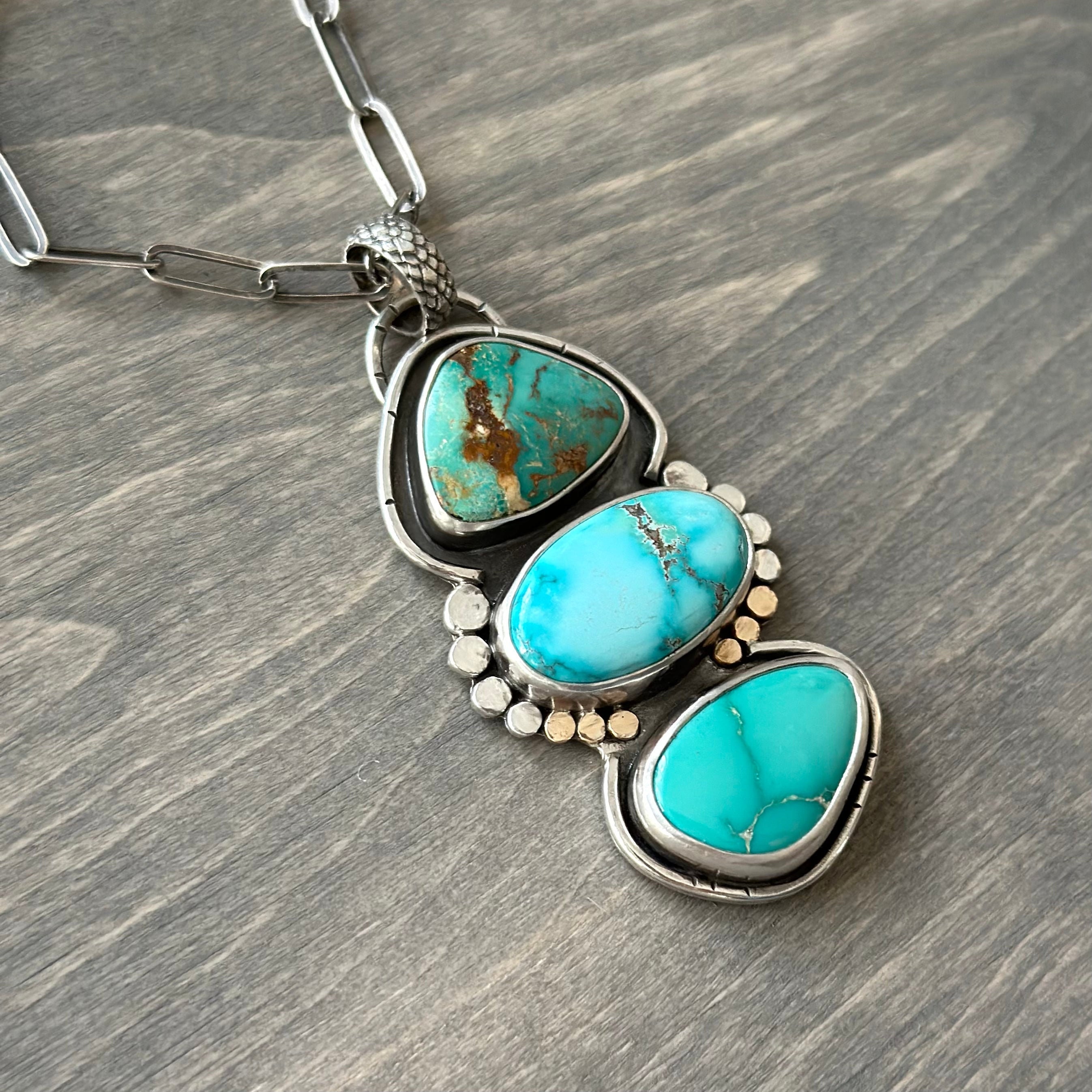 Color Totem Turquoise Pendant Royston Blue Moon Fox Turquoise in ...