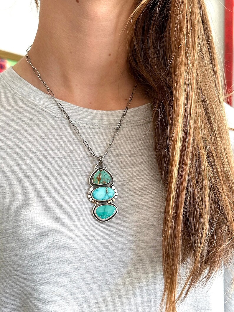 Color Totem Turquoise Pendant Royston Blue Moon Fox Turquoise in ...