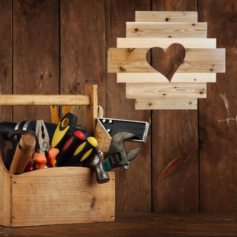 Wall Decor Heart Cut Out solid Wood & Handcrafted - Etsy
