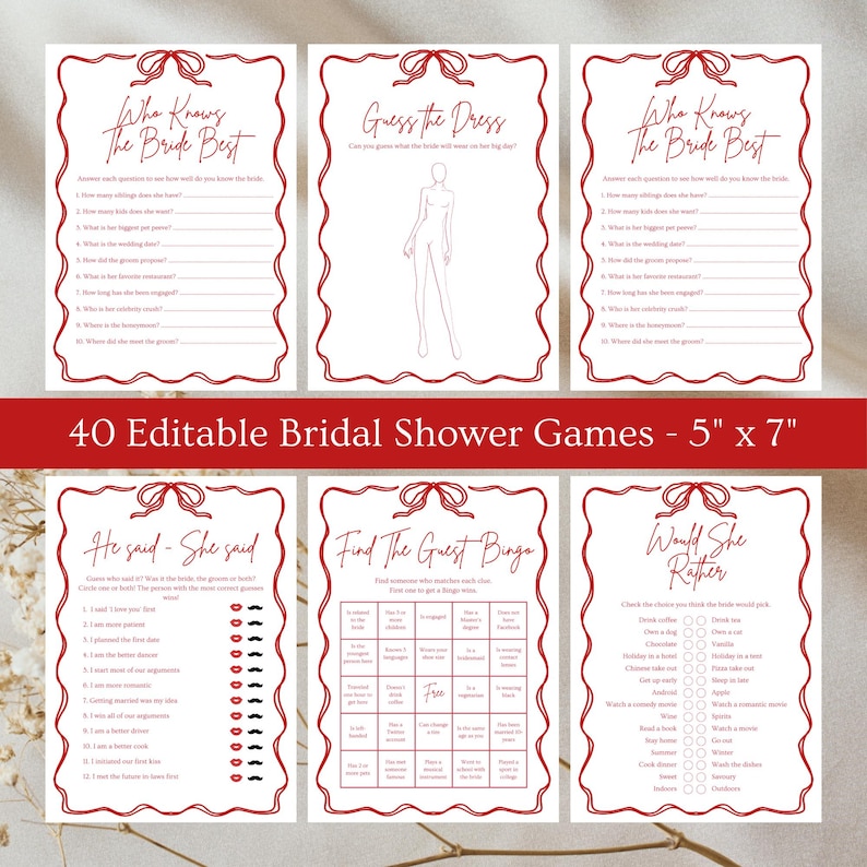 Bridal Shower Game Party Entertainment Digital Download Wedding ...