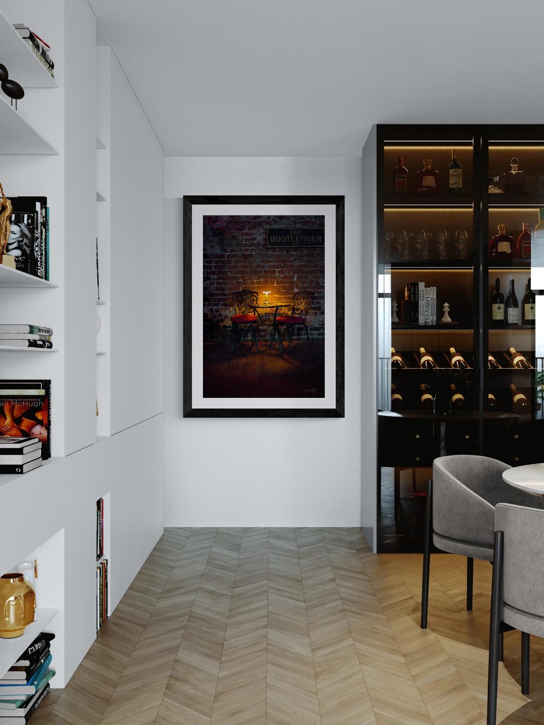 Speakeasy Wall Art Print, the Bootlegger Bar, Moody Night Photography ...