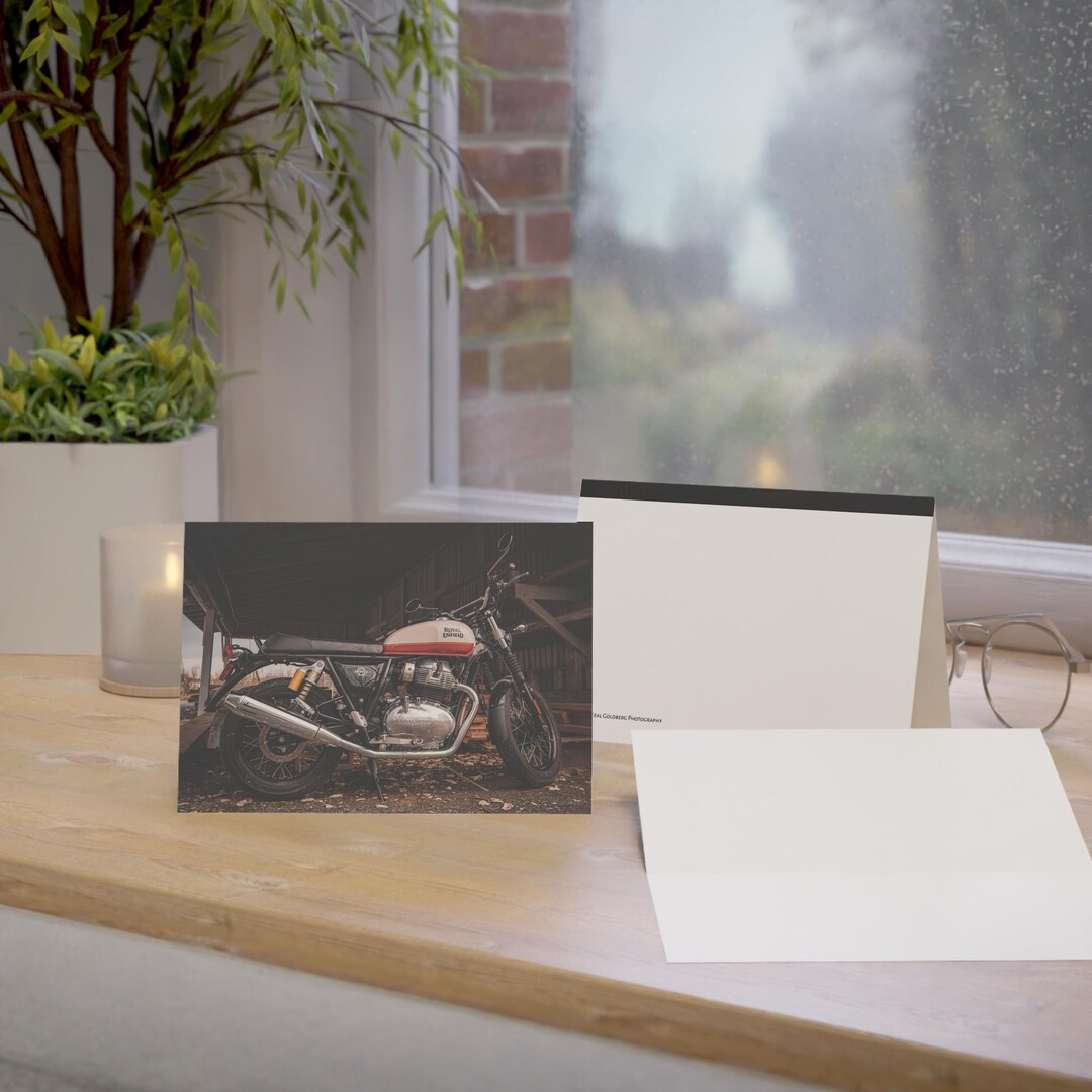 Royal Enfield Motorcycle Greeting Card - QTY 10, 30, or 50 With ...