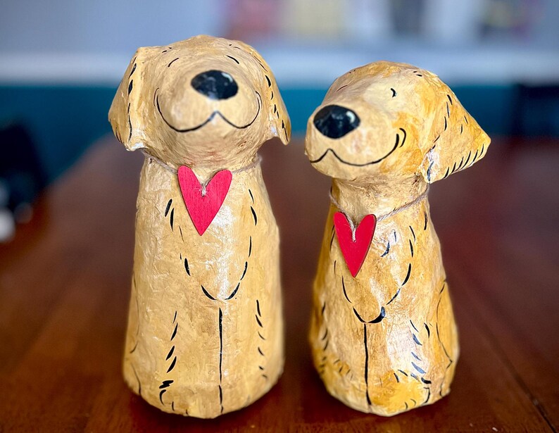 Golden Retriever Large Folk Art Paper Mache Sculpture Your Breed - Etsy