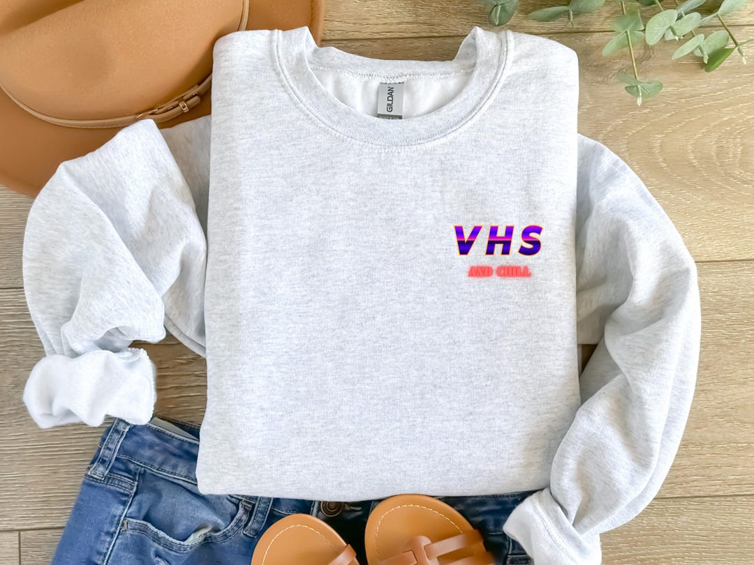 Vhs and Chill Sweatshirt, Retro Vhs Shirt, Vhs Sweatshirt, VHS Movies ...