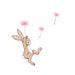Boo and the Dandelion Wall Decals, Bunny Fabric Wall Stickers by Belle ...