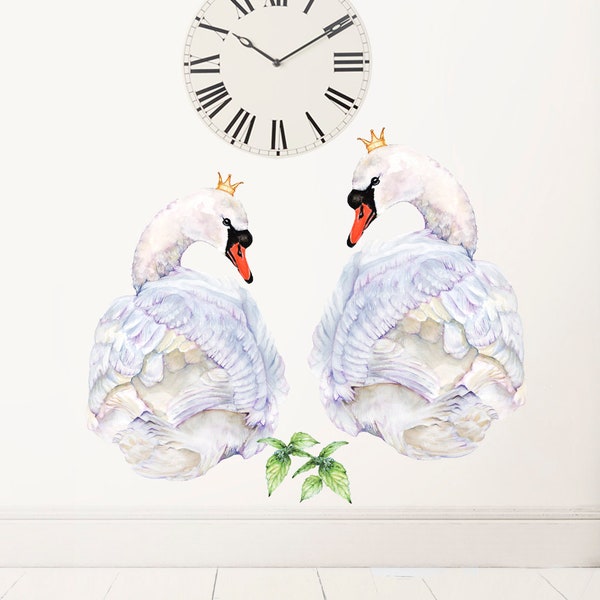 Swan Wall Sticker - Etsy