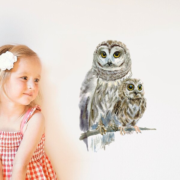 Owl Wall Decal - Etsy