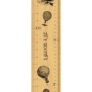 Balloons Rule Vintage Ruler Height Chart With Hot Air Baloons - Etsy