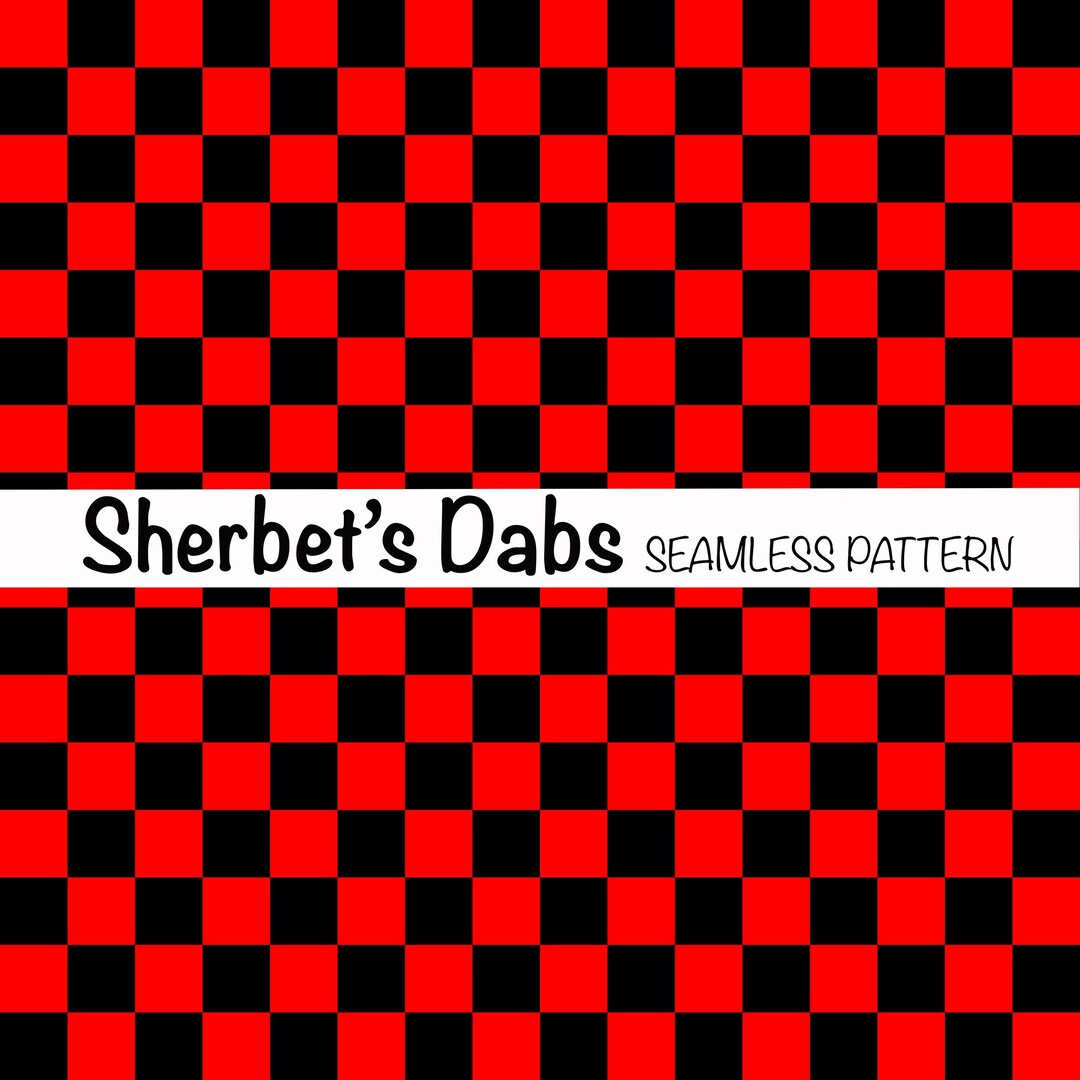 Red Black Checkered Seamless Pattern, PNG (digital Download) - Etsy