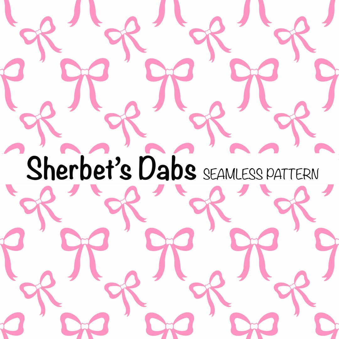 Pink Bow Seamless Pattern, White Fabric Design (digital Download) - Etsy