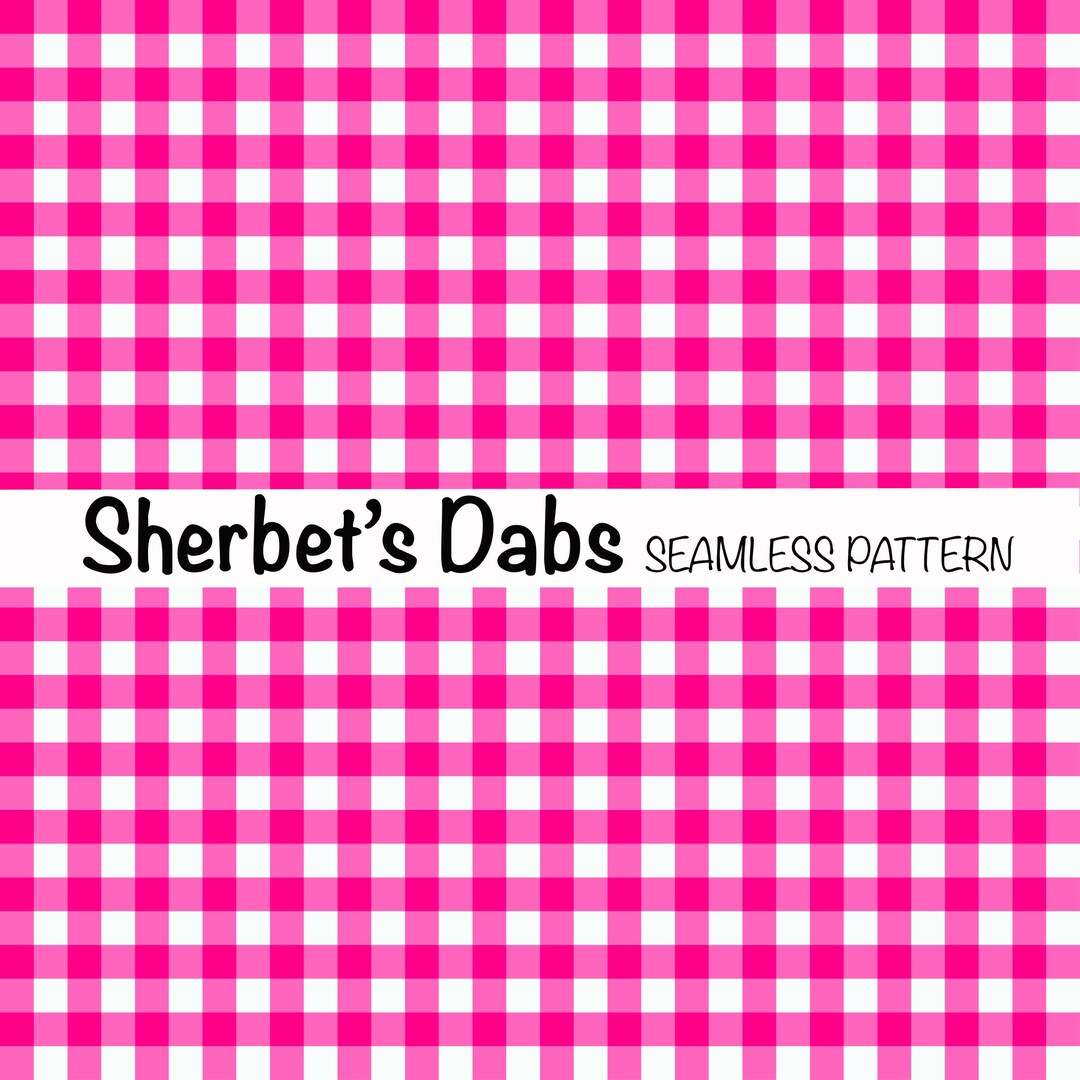 Hot Pink Gingham Seamless Pattern, Fabric & Vinyl Design (digital ...