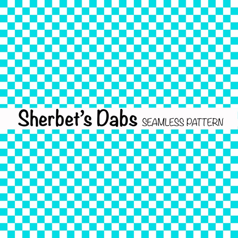 Aqua Checker Pattern - Etsy