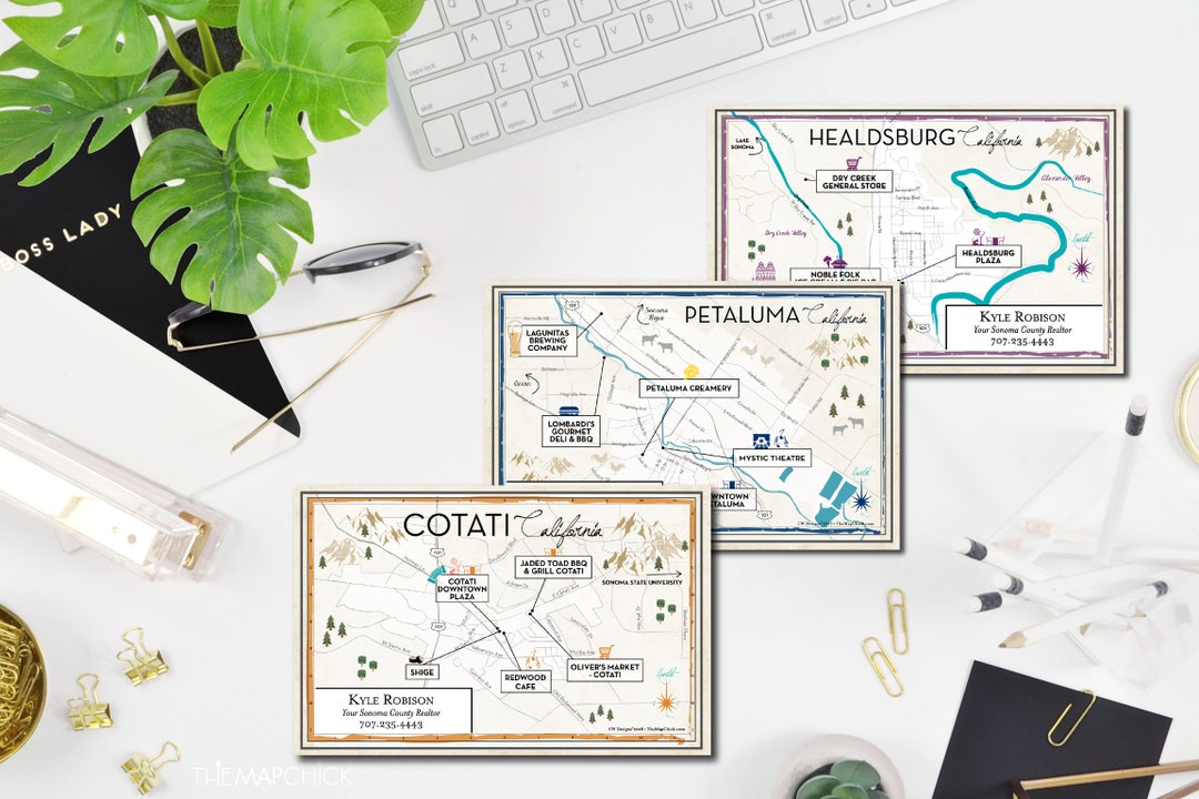 Real Estate Property Map, Real Estate Coverage Map - Etsy