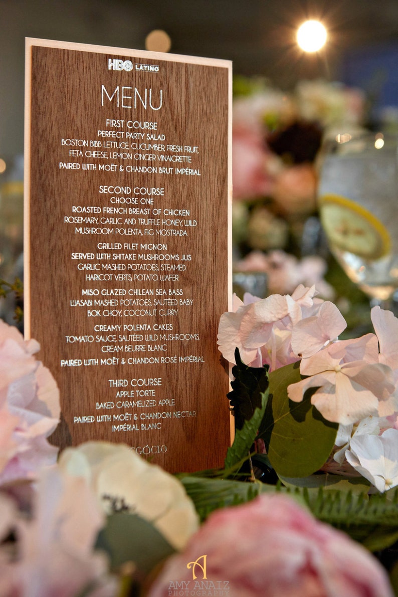 Custom Wedding/event Menu Reception Dinner Menu Wedding - Etsy